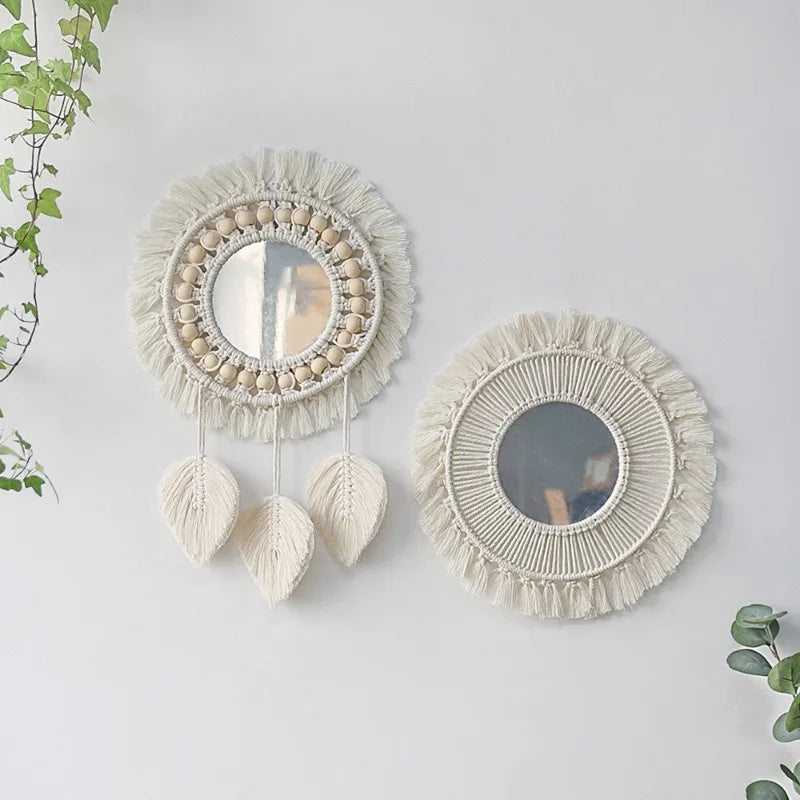 boho feather mirror