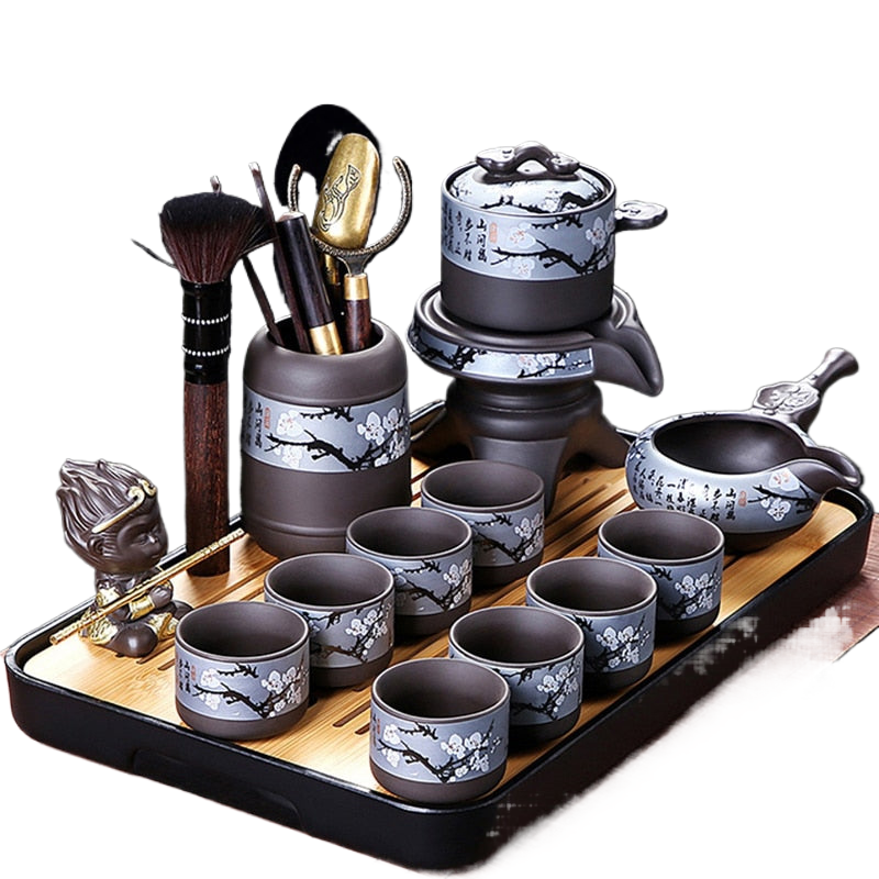 Chinese Kung Fu Tea Set Teapot Gaiwan Complete Yixing Traditional Puer ...