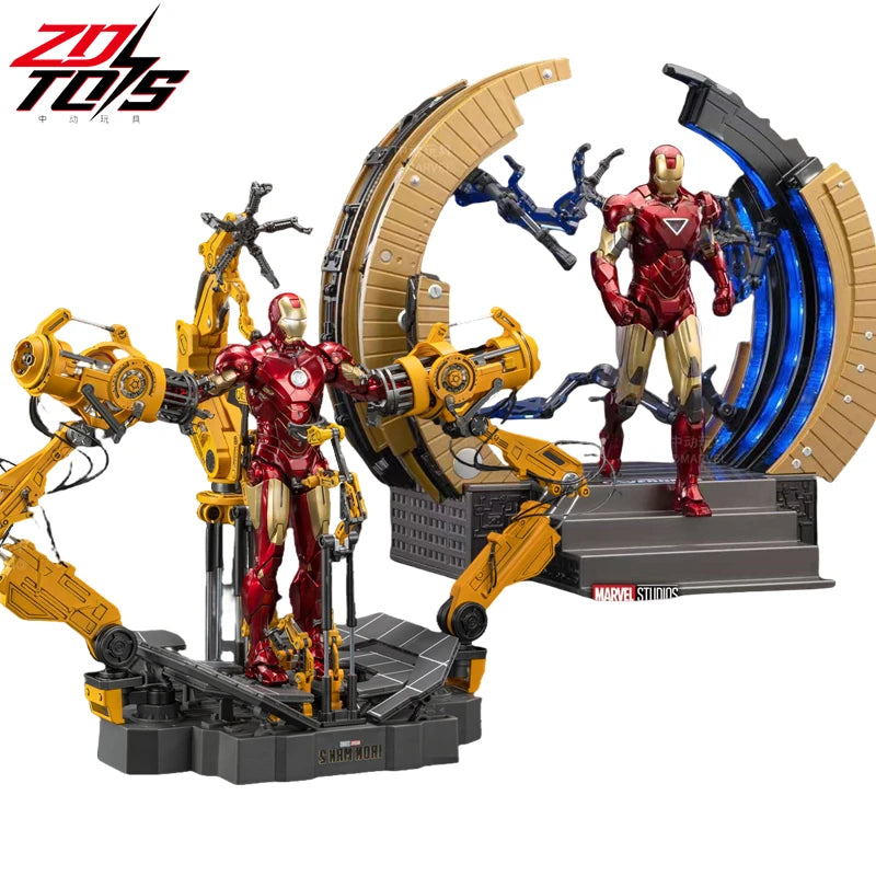 ZD Original Iron Man Ring SUIT-UP GANTRY MK6 MK4 LED Light 1/10 Hangar ...
