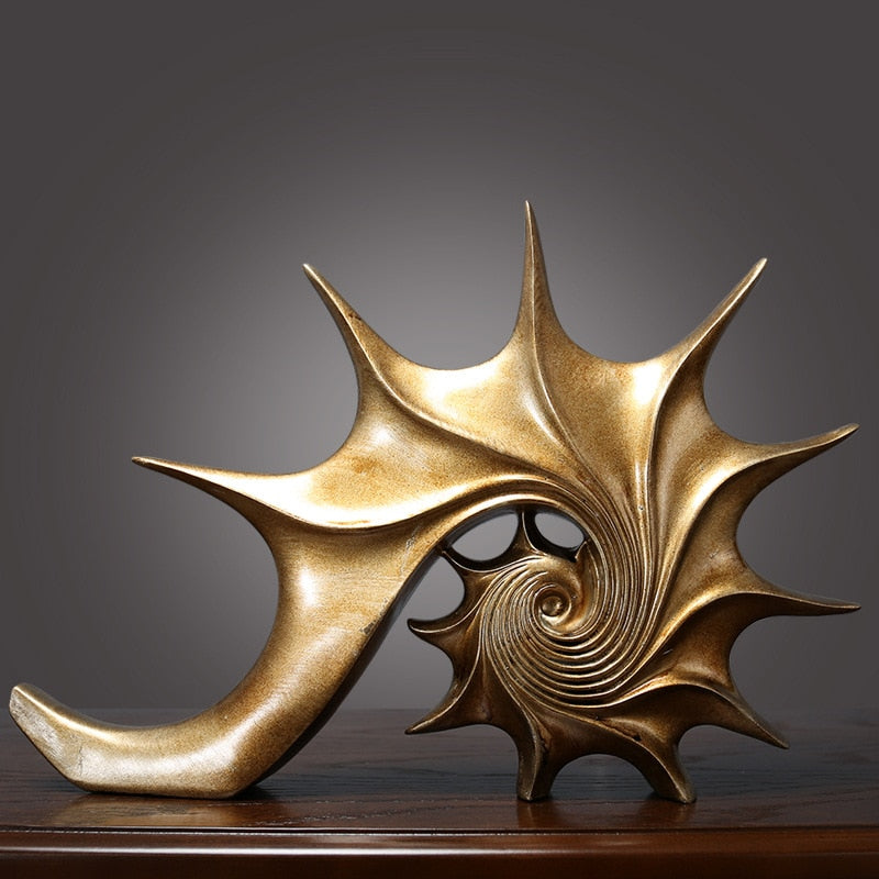Nordic Retro Resin Shell Conch Ornaments Creative Light Luxury Home De ...