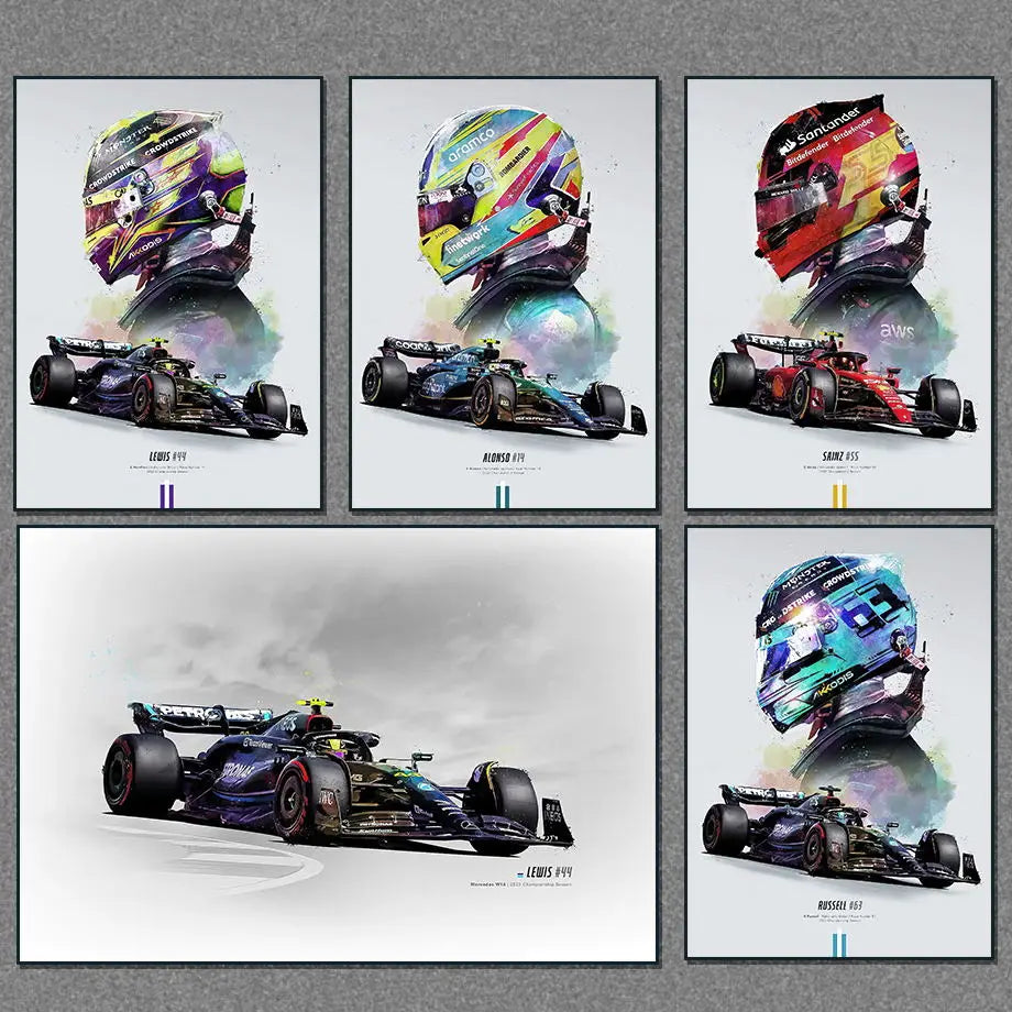 FI Formula One Racing Helmet 2023 Season Championship Team Movement Wa ...