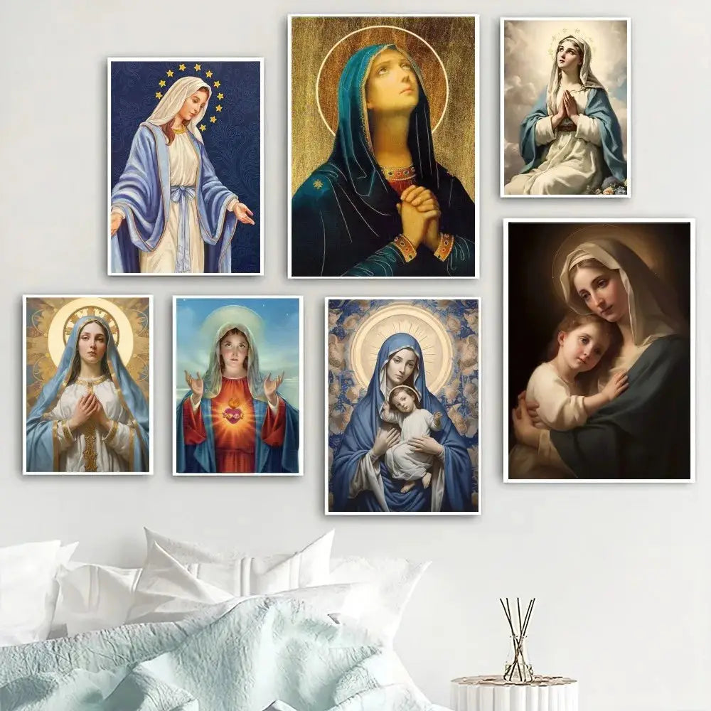 Virgin Mary Poster Home Room Decor Livingroom Bedroom Aesthetic Art Wa ...