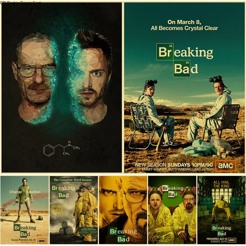 Classic TV Show Breaking Bad Retro Poster Kraft Paper Posters DIY Vint ...