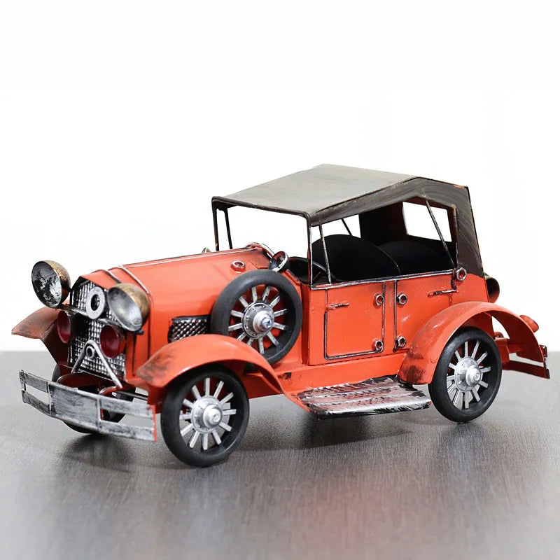 Retro Wrought Iron Car Classic Car Motorcycle Simulation Model Ornamen ...