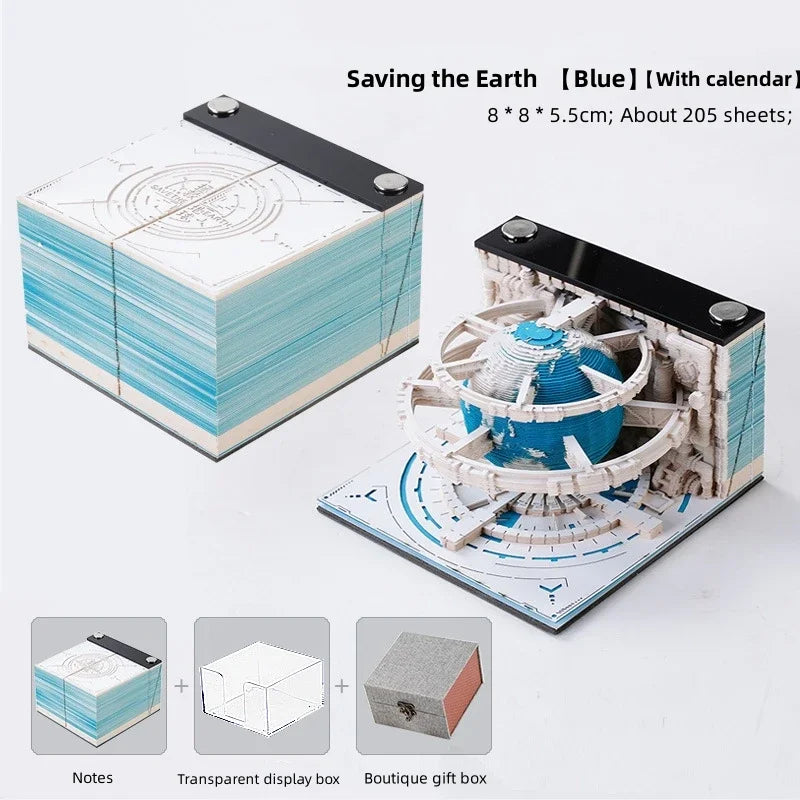 3D Calendar 2024 Save The Earth Calendar Memo Creative Paper Carving E ...