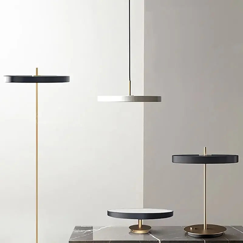 Modern LED Pendant Light Study Disc 23-50cm Indoor Decor Hanging Lamp ...
