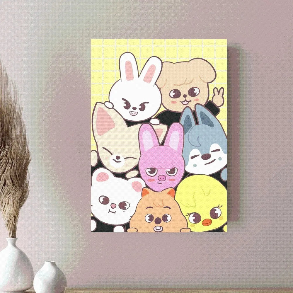 Kpop Stray--kids S-skzoo Poster Home Office Wall Bedroom Living Room K ...